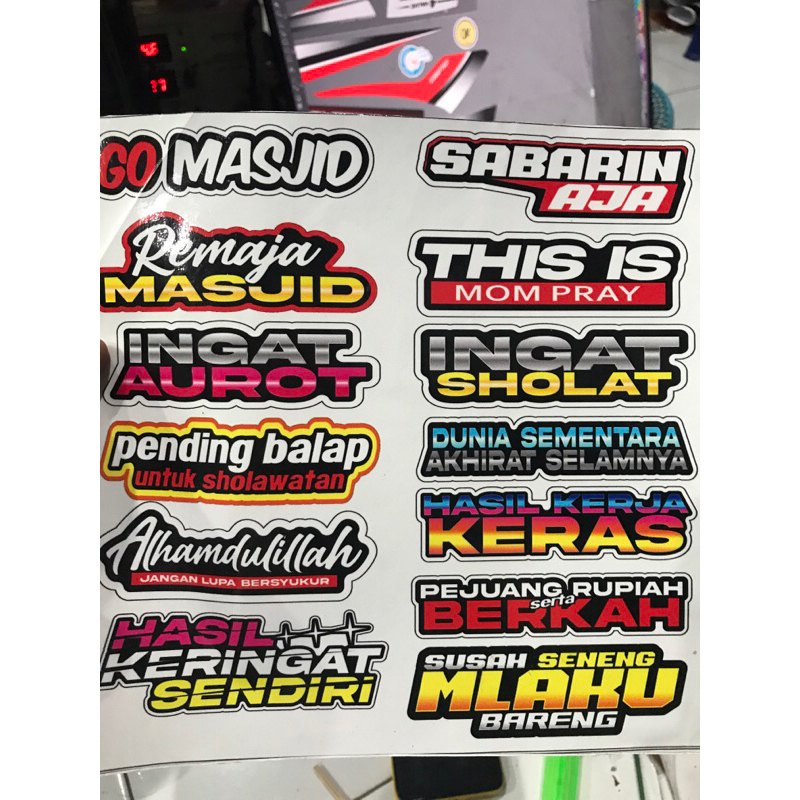 Jual STIKER PACK KATA KATA RACING / STIKER PACK HEREX / STIKER PACK ...