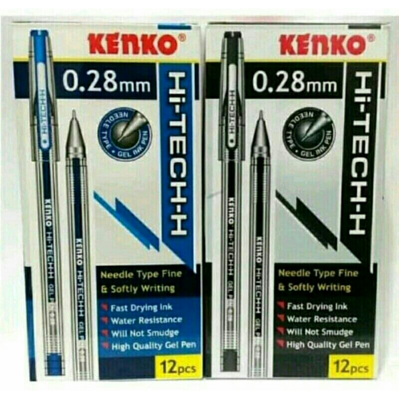 Jual Pulpen hi-Tech Kenko Gel 0.28 / Hi-Tec Kenko Perpack (12pcs ...