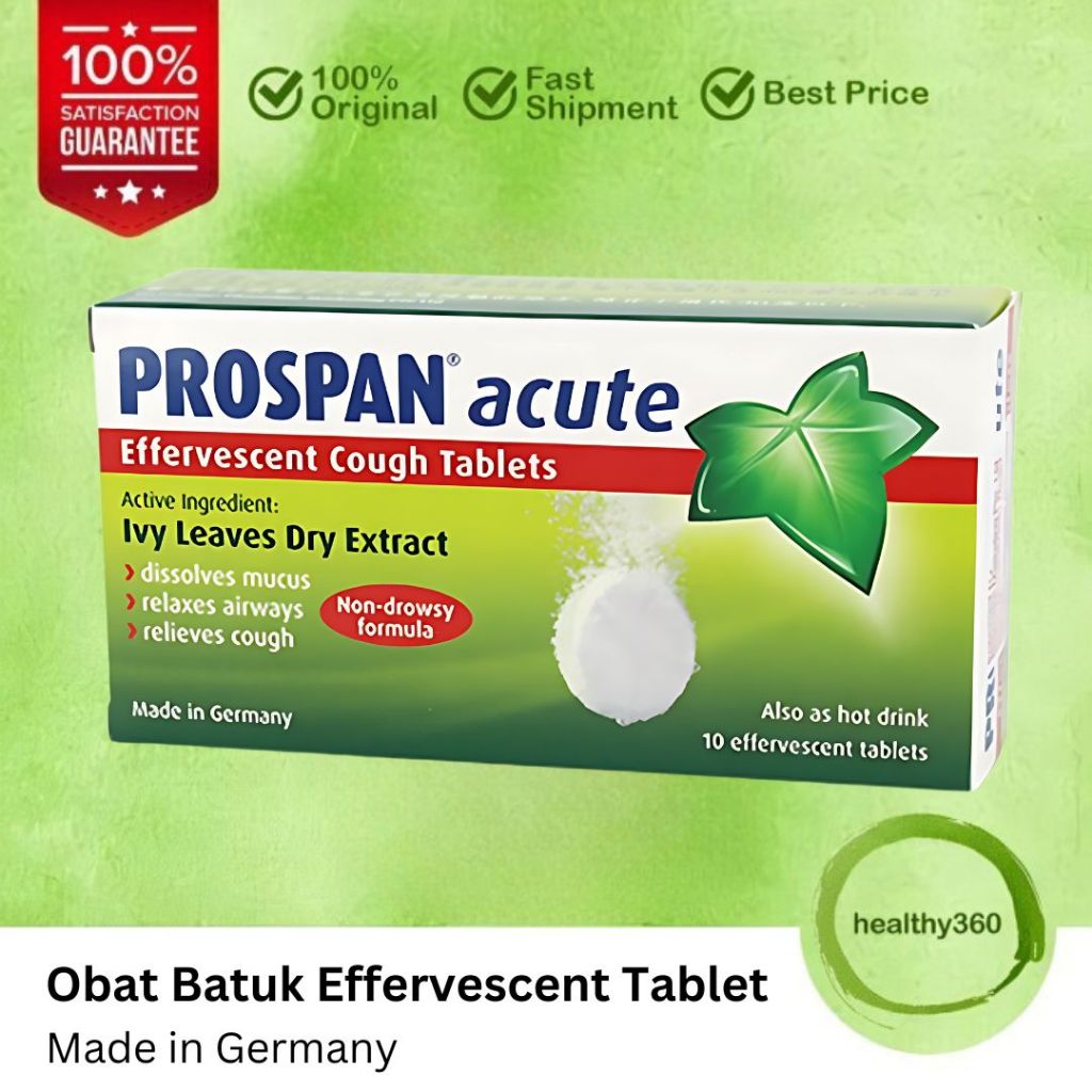 Jual Prospan Acute 10 Tablets Meredakan Batuk Asli Germany | Shopee ...
