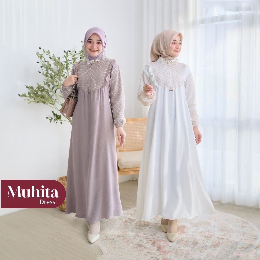 Jual Muhita Gamis Daily Premium Series (GAMIS SAJA) | Shopee Indonesia