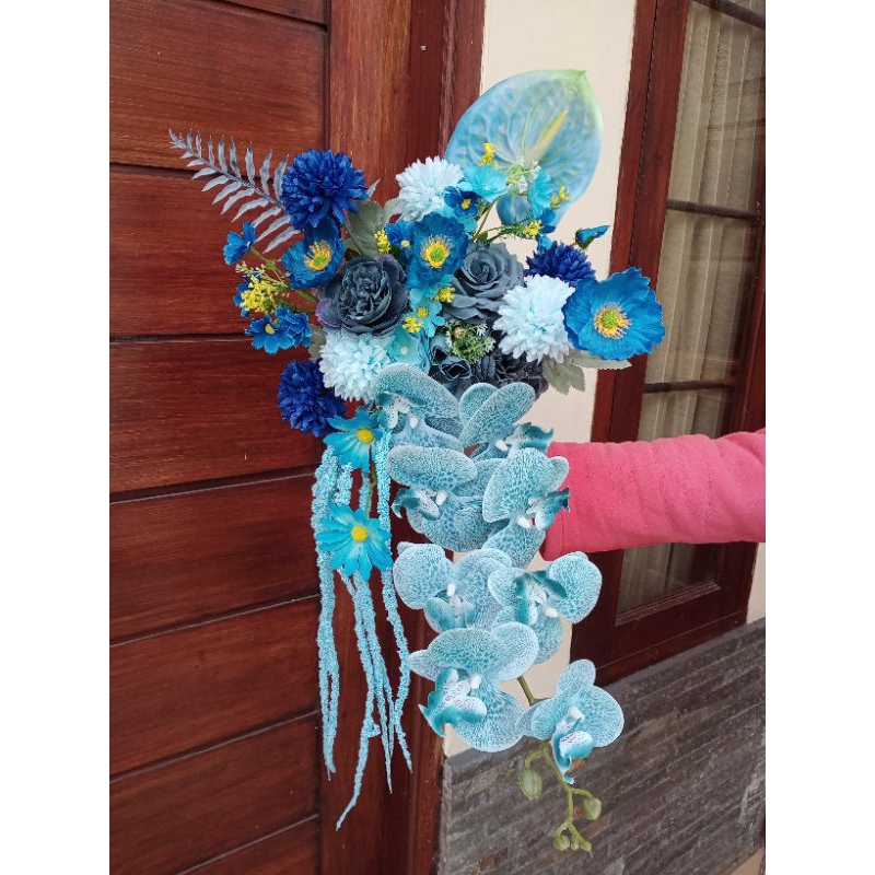 Jual (READY) Wedding Bouquet Artificial Orchid Flower Series | Buket ...