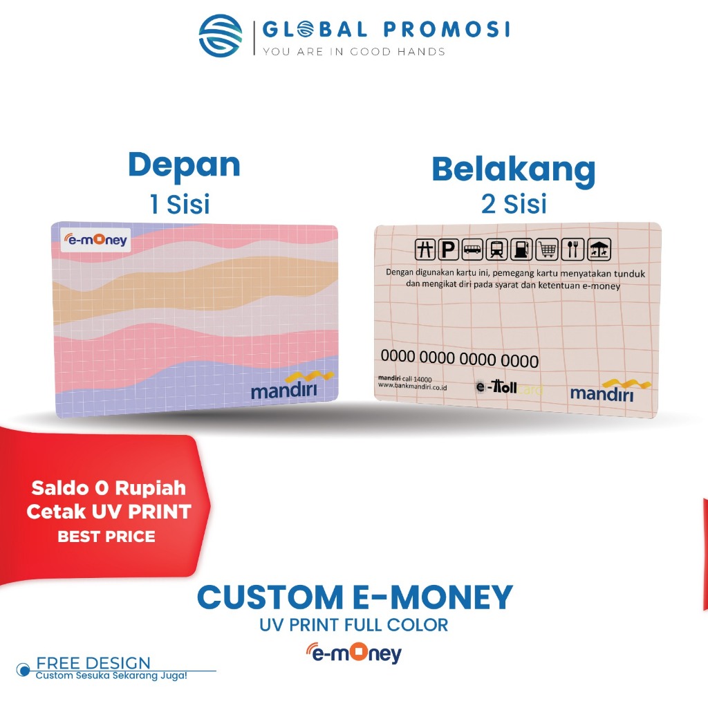 Jual Emoney eToll Mandiri Custom Cetak 1 & 2 Sisi - Custom Cetak Print ...