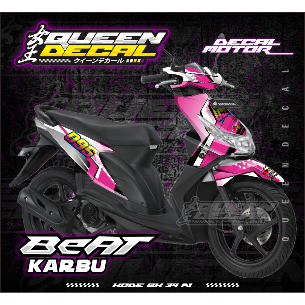 Jual Stiker Full Body Motor Beat Karbu Desain Rainbow - Decal Stiker ...