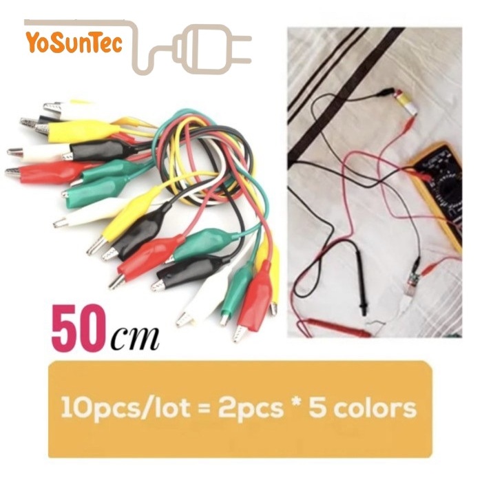 Jual 10 set Kabel Jepit Buaya / Capit Buaya / Crocodile Clip / Kabel ...
