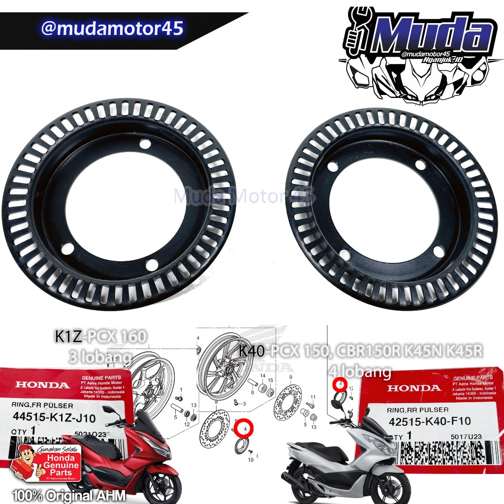 Jual RING PULSER PIRINGAN CAKRAM REM ABS CBR150R CB150X K45R PCX 150 ...