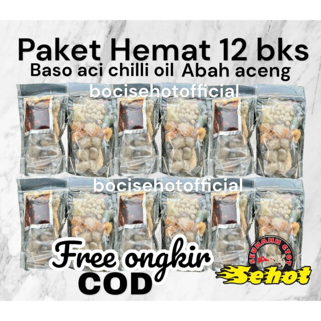 Jual [ Chilli Oil ] 12 BUNGKUS BASO ACI CHILLI OIL PAKET USAHA | Shopee ...