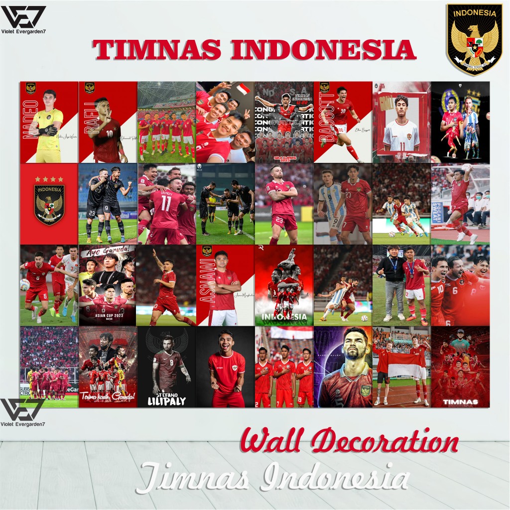 Jual WALL DECOR POSTER HIASAN DINDING TIMNAS INDONESIA/ HIASAN DINDING ...