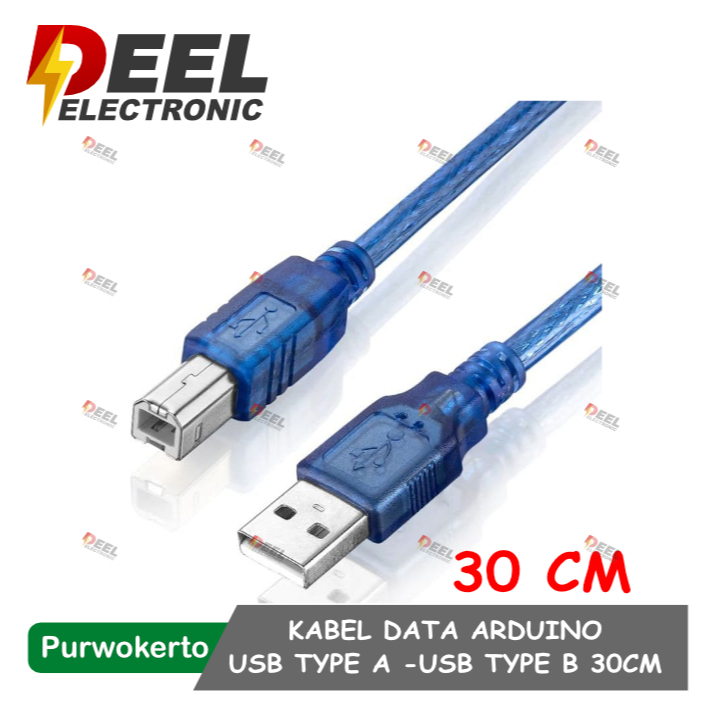 Jual KABEL DATA USB TYPE A TO TYPE B 30CM FOR PRINTER ARDUINO UNO MEGA ...