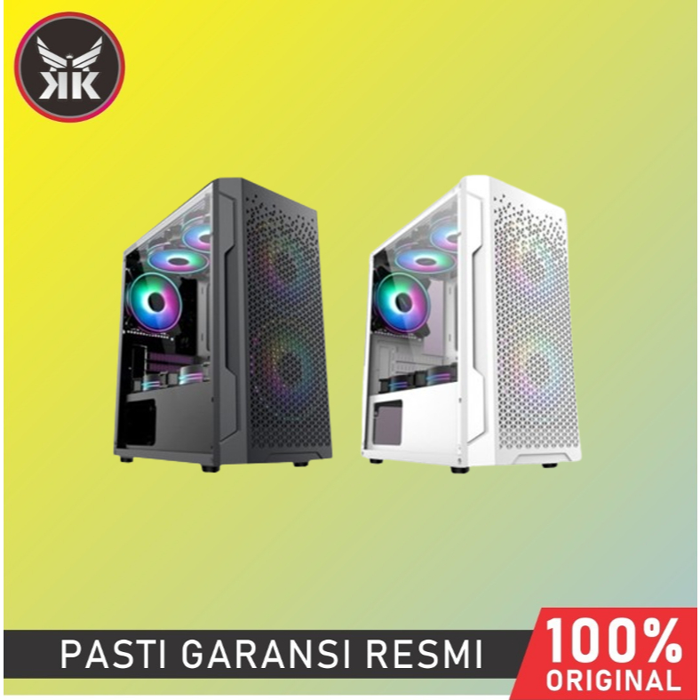 Jual Casing PC VENOMRX URRA M-ATX Tempered Glass 2x120mm ARGB Fan ...