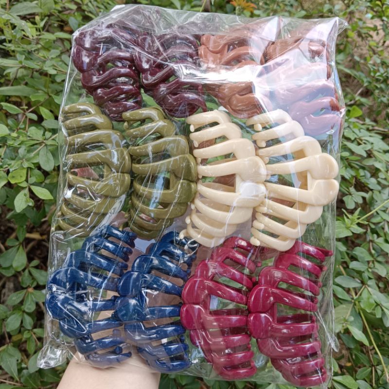 Jual [12 PCS] Jepitan Rambut Model Roll Gigi 8 Jedai Midel Kerang Jepit ...