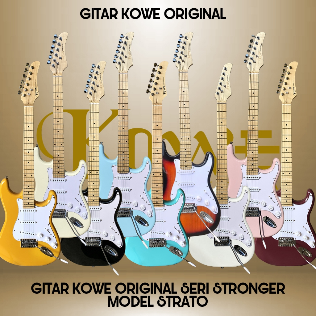 Jual Gitar Elektrik Original Merk Kowe Seri Stronger Model Strato ada ...