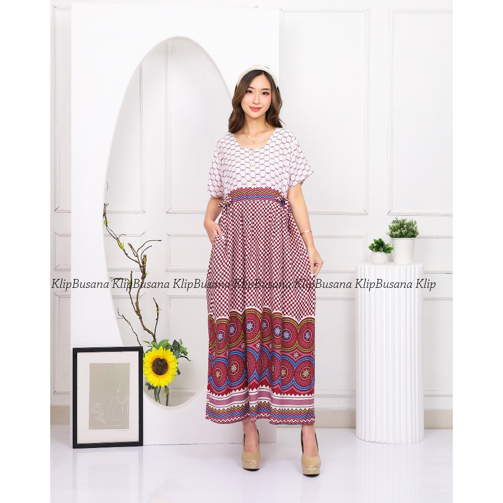 Jual Baju Daster Dress Kimono Piyama CHRISTY Busui Kancing Depan Dada ...