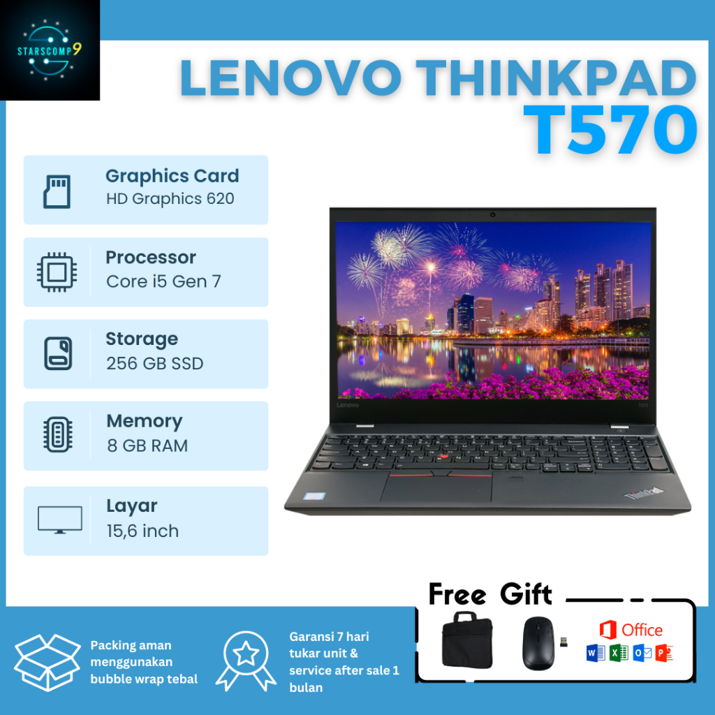 Jual Lenovo Thinkpad T570 Ci5 7300U Ram 8GB SSD 256GB TouchScreen ...