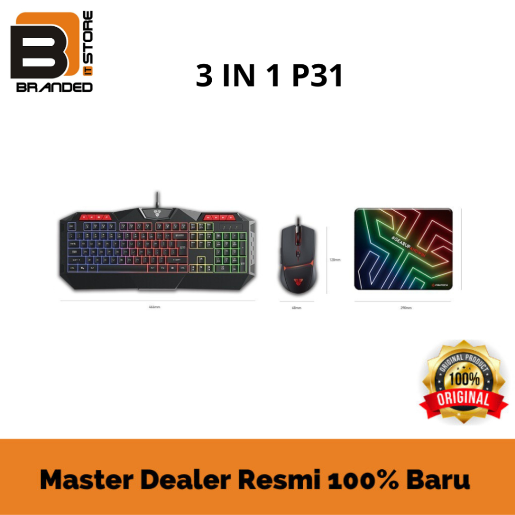 Jual Fantech P31 3 in 1 Combo Gaming Mouse Keyboard Mousepad | Shopee ...