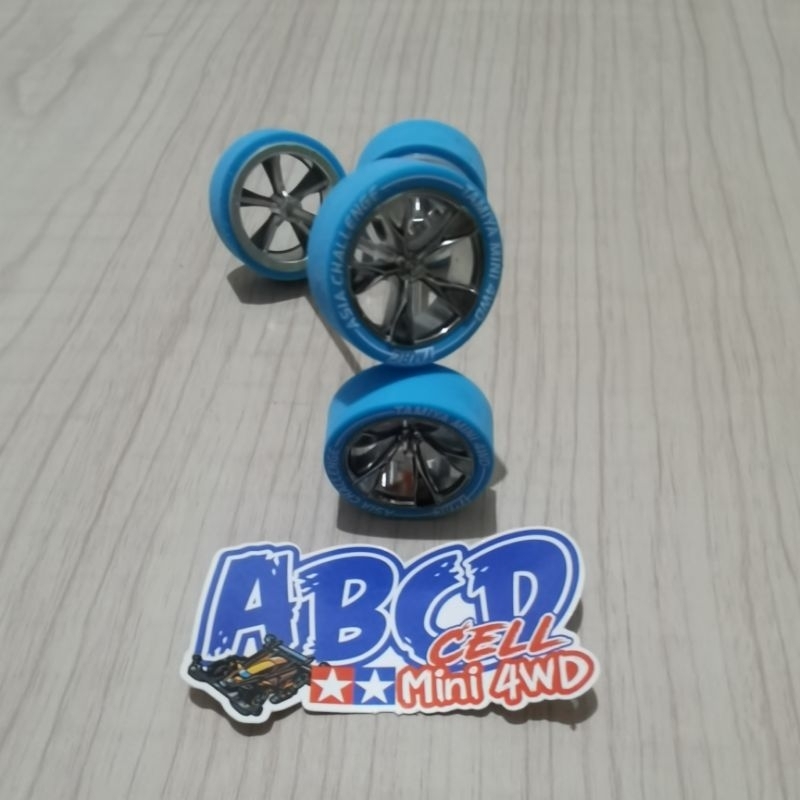 Jual Tamiya Ban Side damper Bmax Hard biru muda asia challenge bubut ...