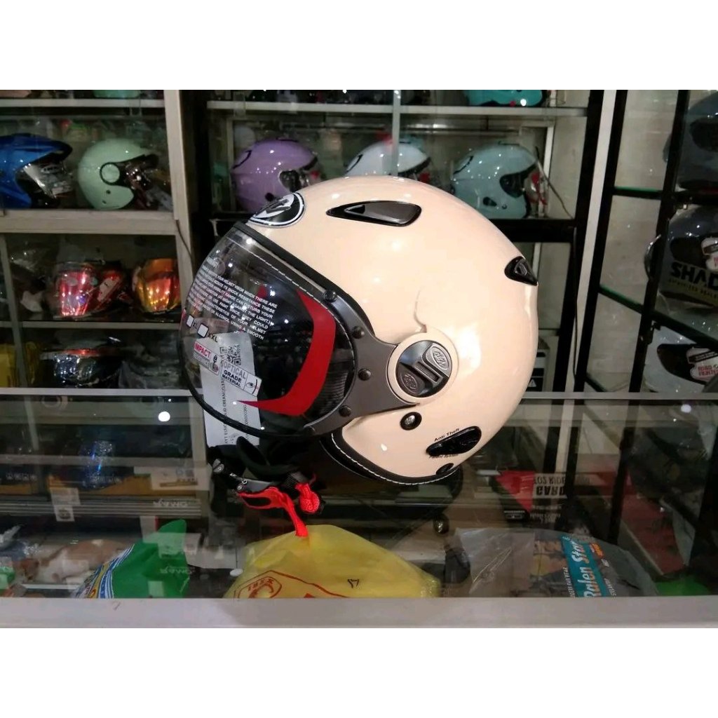 Jual HELM KYT ELSICO CREAM ORIGINAL SNI HELM RETRO KYT ELSICO CREAM ...