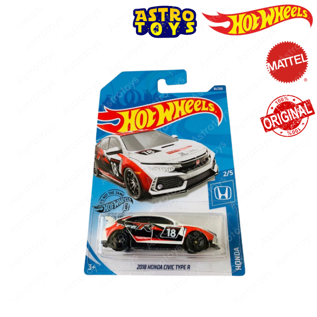 Jual Hot Wheels Basic 2018 Honda Civic Type R Real Car 1:64 - Koleksi ...