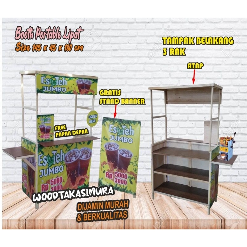 Jual Booth Portable/Meja lipat/gerobak lipat/booth lipat | Shopee Indonesia
