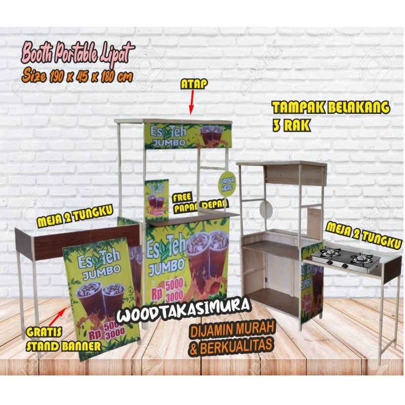 Jual Booth Portable/Meja lipat/gerobak lipat/booth lipat | Shopee Indonesia