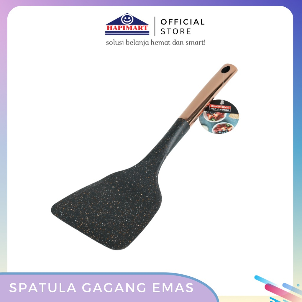 Jual Spatula/Sodet Masak/Sutil Teflon Gagang Emas Tahan Panas Desain ...