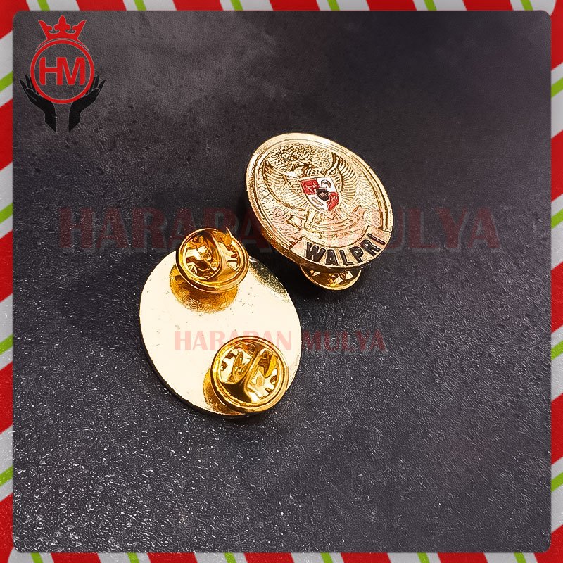Jual Pin Oval Logo Walpri Model Oval Cor - Pin Bros Logo Militer Bros ...