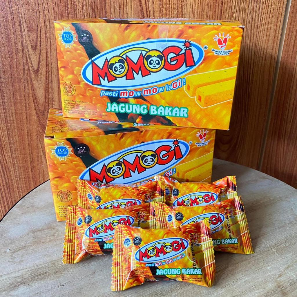 Jual Momogi 1 Dus Rasa Cokelat / Jagung Bakar - isi 20 pcs @5gram | Shopee Indonesia