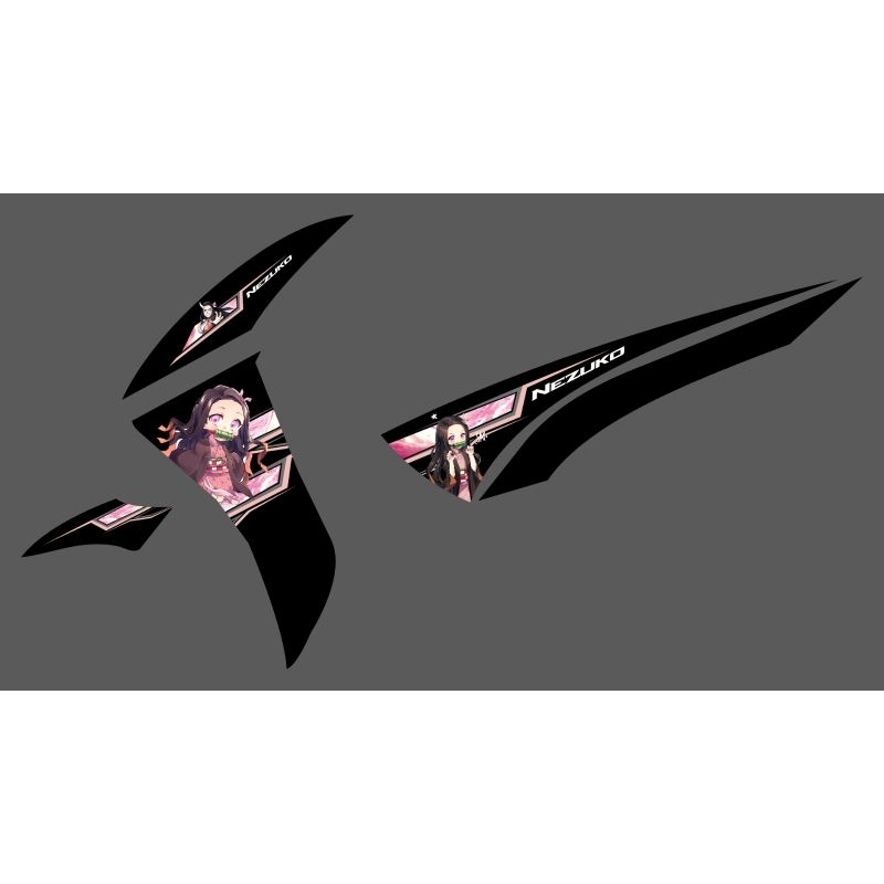 Jual STRIPING STICKER TRANSPARAN YAMAHA LEXY DESIGN ANIME NEZUKO CUSTOM ...