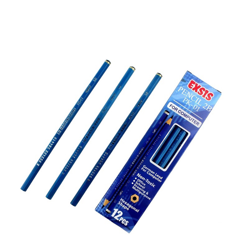 Jual Pensil 2B EXSIS Lusinan isi 12 Biji / Pencil for Computer | Shopee ...
