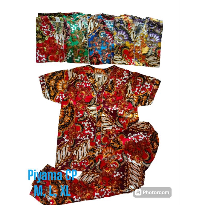 Jual Piyama Batik Bagan Size S, M, L, XL dan XXL | Shopee Indonesia