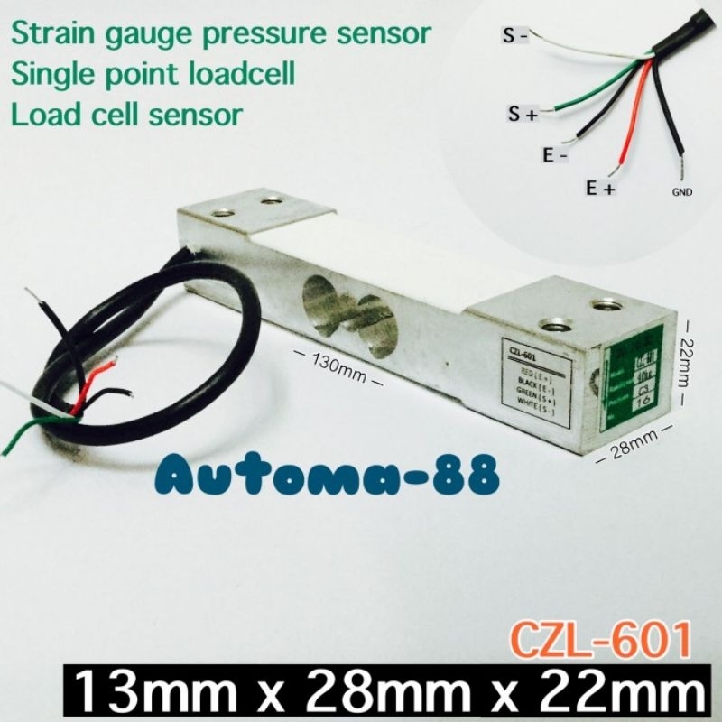 Jual Load cell 3kg 3 kg CZL-601 130mm x 28mm x 22mm panjang 13cm x 2 ...