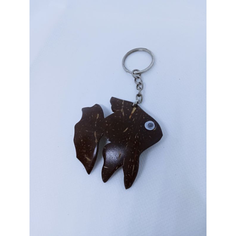 Jual Gantungan kunci ganci batok kelapa karakter ikan / Souvernir ...