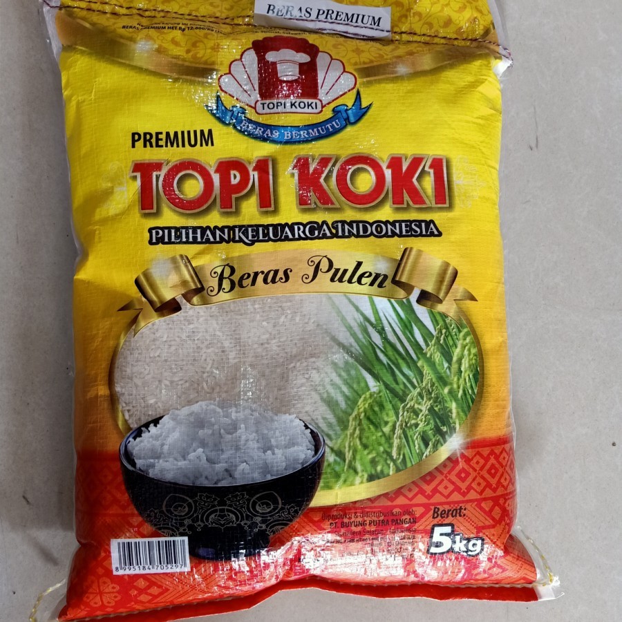 Jual Beras Topi Koki Kemasan Berat 5kg - 10kg | Shopee Indonesia