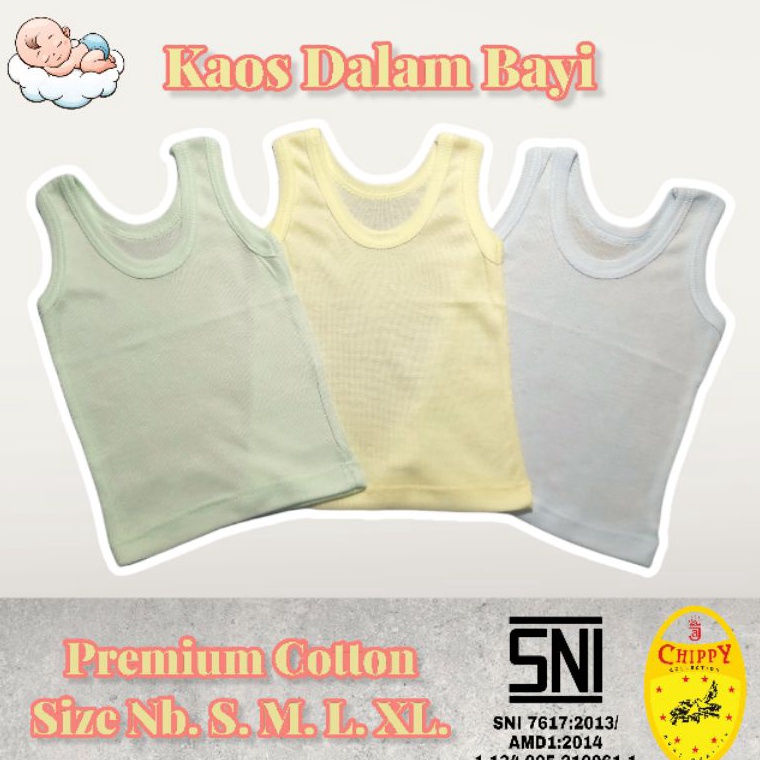 Jual 6 Pcs Singlet Bayi Chippy Warna Polos SNI Kaos Dalam Bayi Warna ... Jual 6 Pcs Singlet Bayi Chippy Warna Polos SNI Kaos Dalam Bayi Warna ...