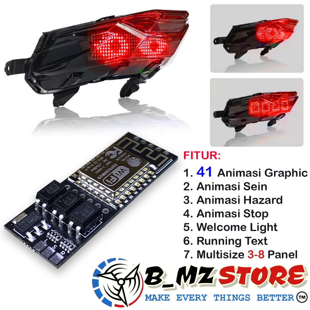 Jual Controller Stoplamp Running Text Animasi Motor - Stop Lamp 41 ...