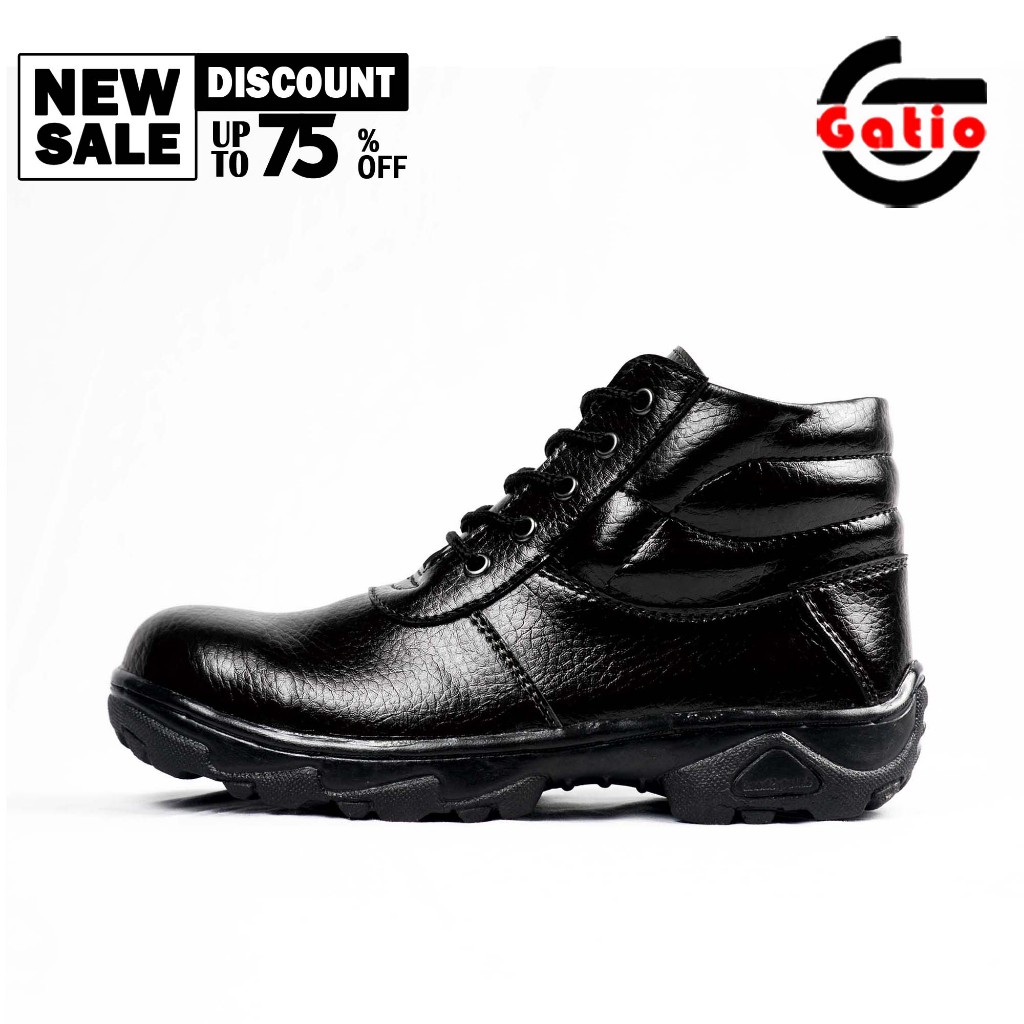 Jual Gatio RN05 Sepatu Pria Safety Boots Tali Kokoh | Shopee Indonesia