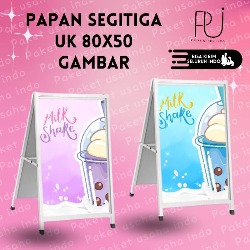 Jual papan segitiga, papan promosi, stand promo 80x50 | Shopee Indonesia