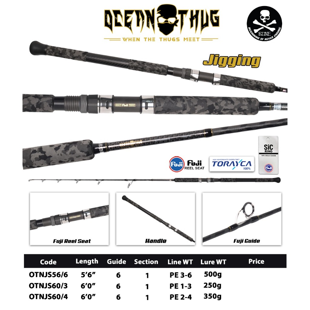 Jual PUSATPANCING5 - Joran Pancing Jigging Bone Ocean Thug Jigging ...