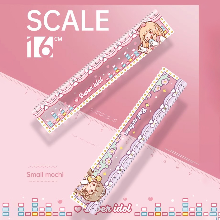 Jual Cute Penggaris Karakter Lucu Stationery Ruler High Quality Ruler ...