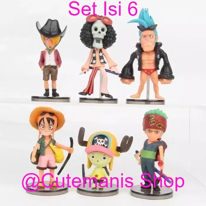 Jual One piece Figure set isi 6 Miniatur Pajangan Topper | Shopee Indonesia