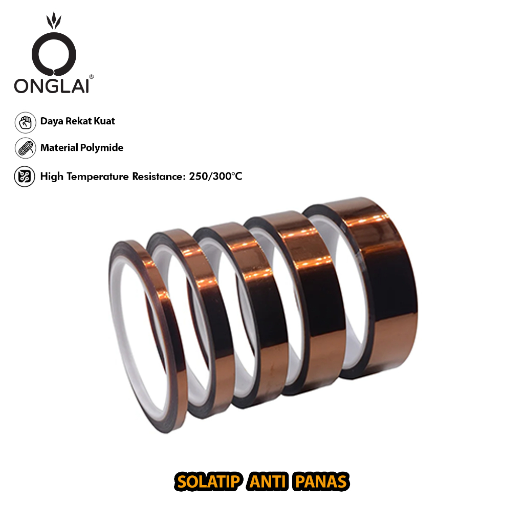 Jual Capton Lakban Isolasi Tape Tahan Anti Panas 3mm 5mm 25mm 30mm 40mm ...