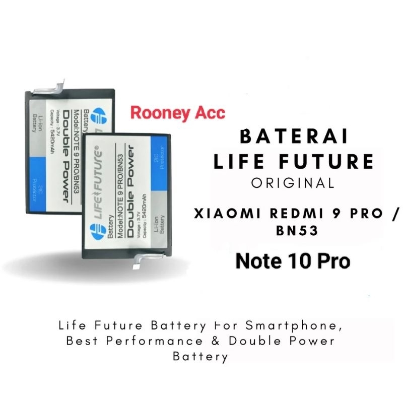 Jual BATERAI DOUBLE POWER LIFE FUTURE BN53 BN 53 XIAOMI REDMI NOTE 9 ...