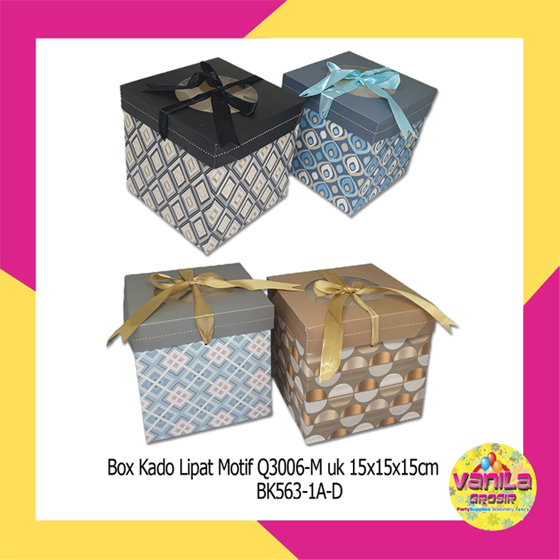 Jual (1Pcs) Box Kado Lipat Motif, box kado, Box hampers Gift, box kotak ...