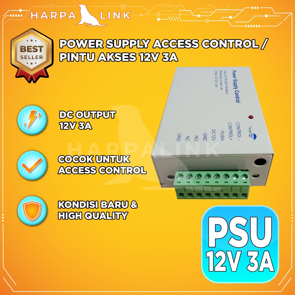Jual Power Supply Access Control Door 12V 3A / Power Supply Access Door ...