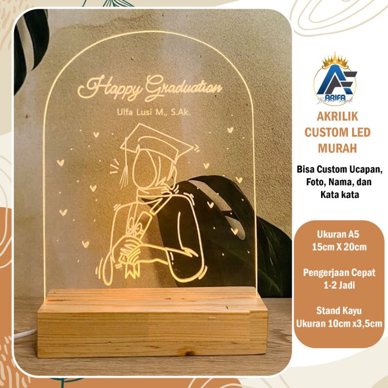 Jual Lampu Tidur Akrilik Tebal 2mm , lampu akrilik custom, gift kado ...