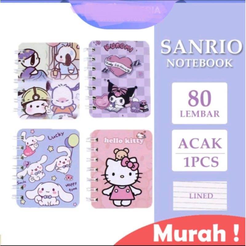 Jual Buku Memo Kecil A7 Spiral isi 80 Lembar Note Book Ring Motif ...