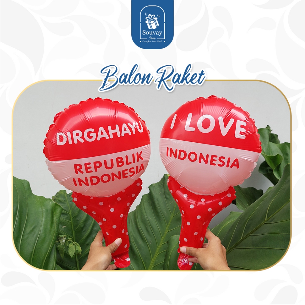 Jual 1PCS - BALON RAKET HUT RI - Balon Bentuk Raket Balon Pentung ...