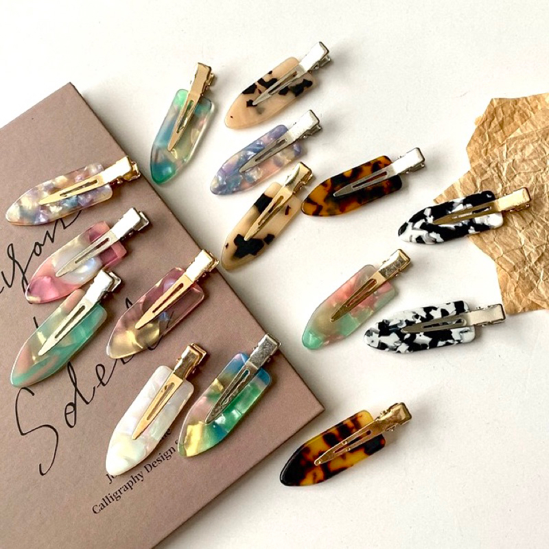 Jual Jepit Poni Premium Make Up Anti Jejak Lipatan / Joy Korean Hair ...