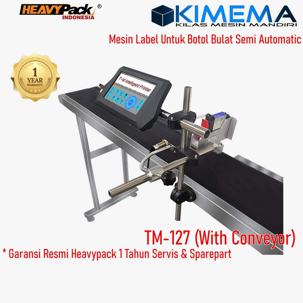 Jual Mesin Coding Label Botol Semi Automatic with Conveyor TM-127 ...