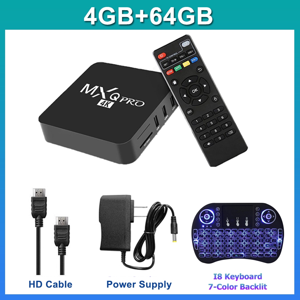 Jual MXQ Pro TV BOX Android 10.1 smart Set Top Box 4K 4GB+64GB Media Player indihome | Shopee ...