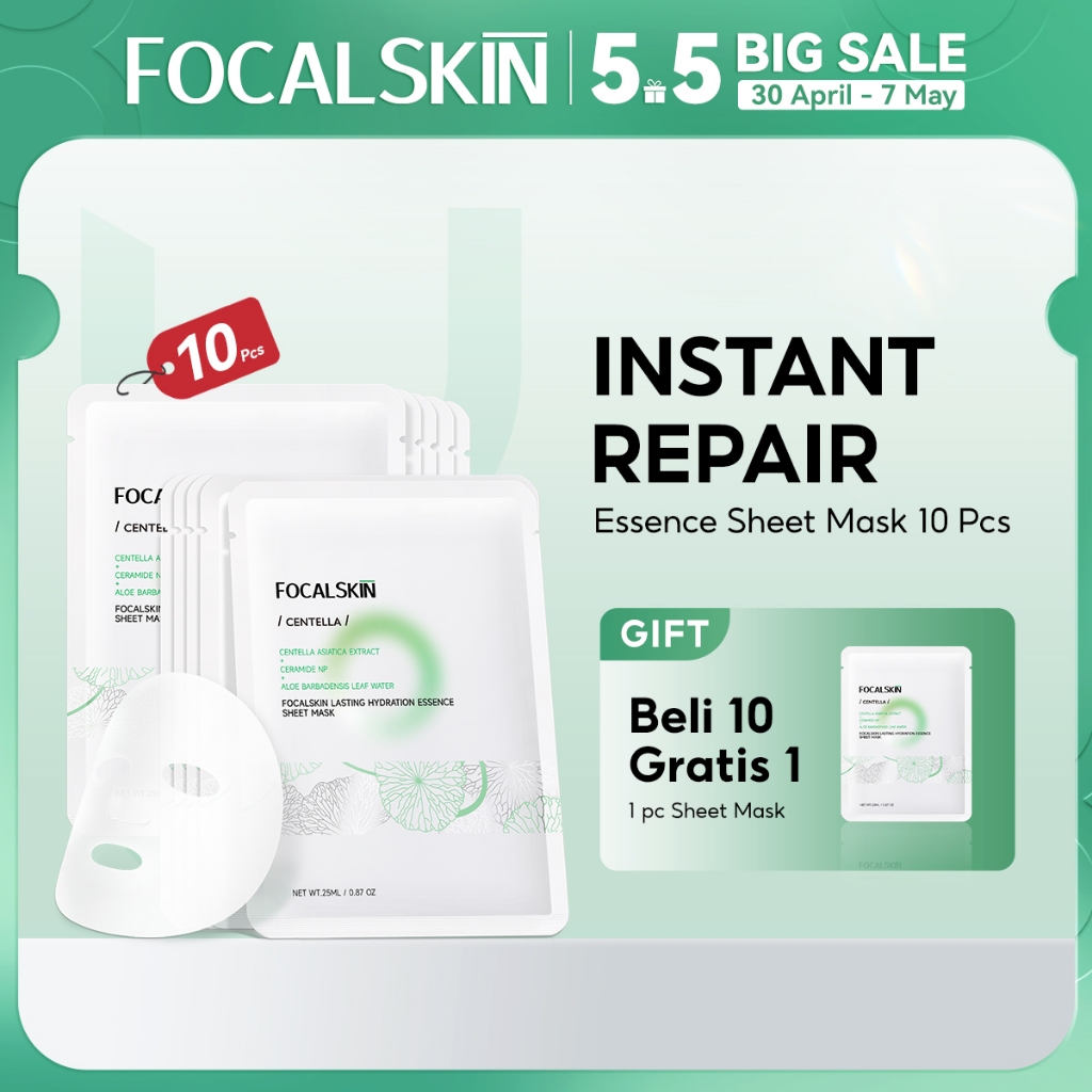 Jual FOCALSKIN Instant Repair Mask Masker Wajah Lembaran Sheet Mask ...